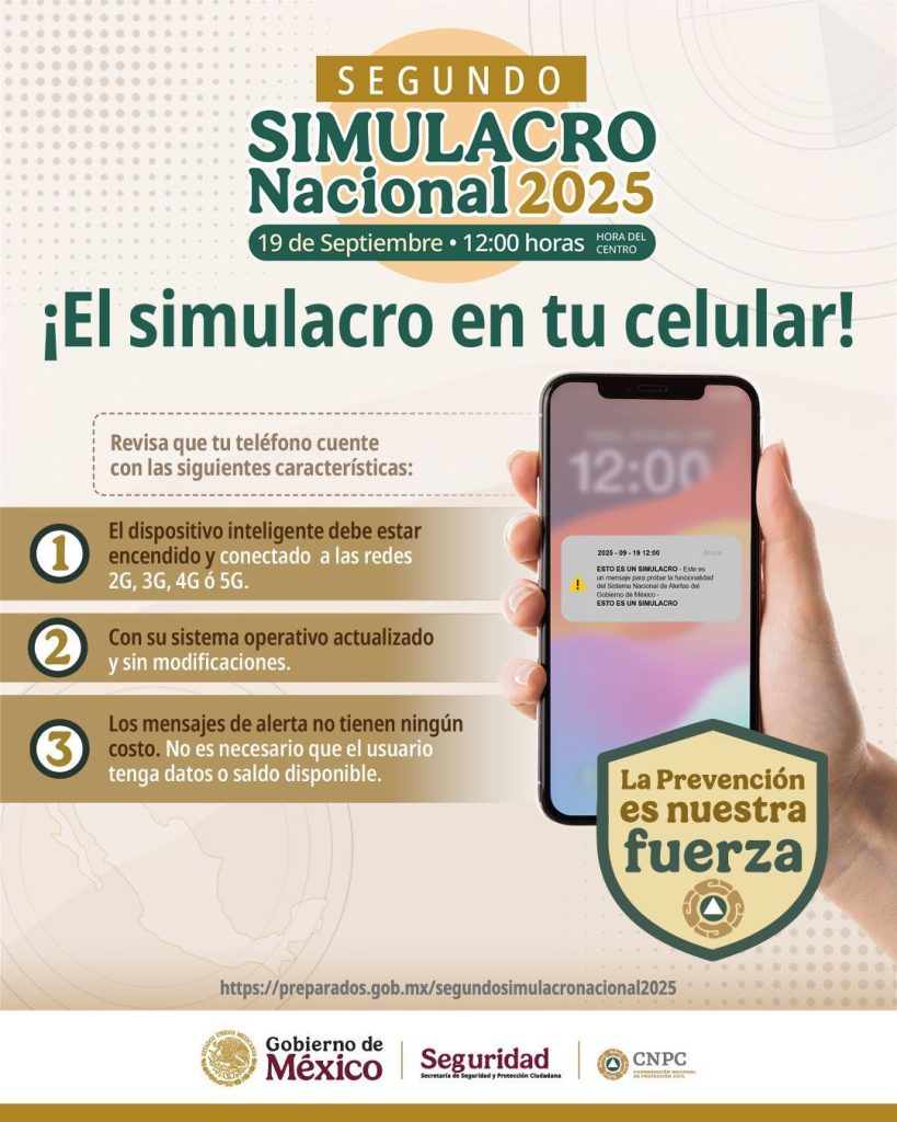 Este 19 de septiembre a las 12:00h sonará la #AlertaSísmica en gran ...